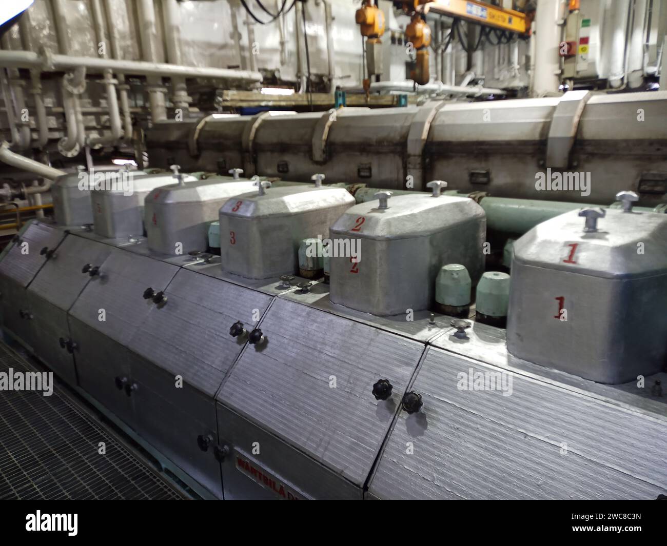 main engine of a cruise liner,ships engine,ships engine room,engine ...