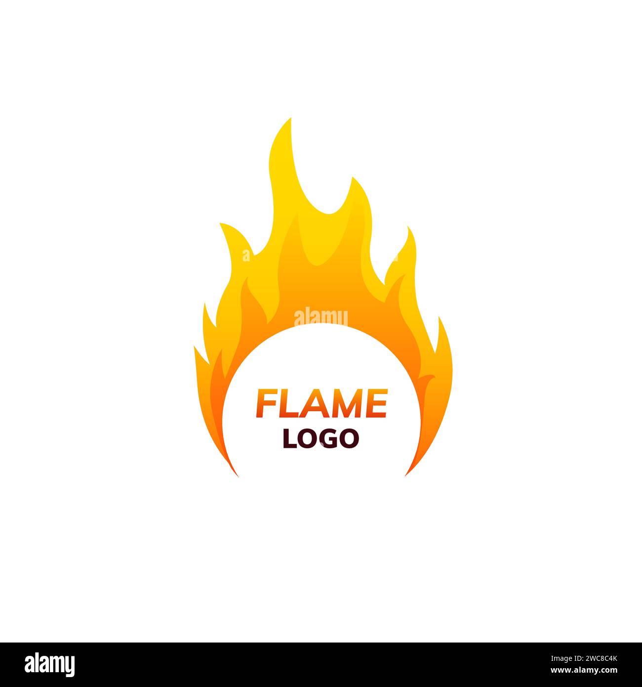 Dynamic Flame Vector Logo Design - Fiery Emblem for Brand Identity ...