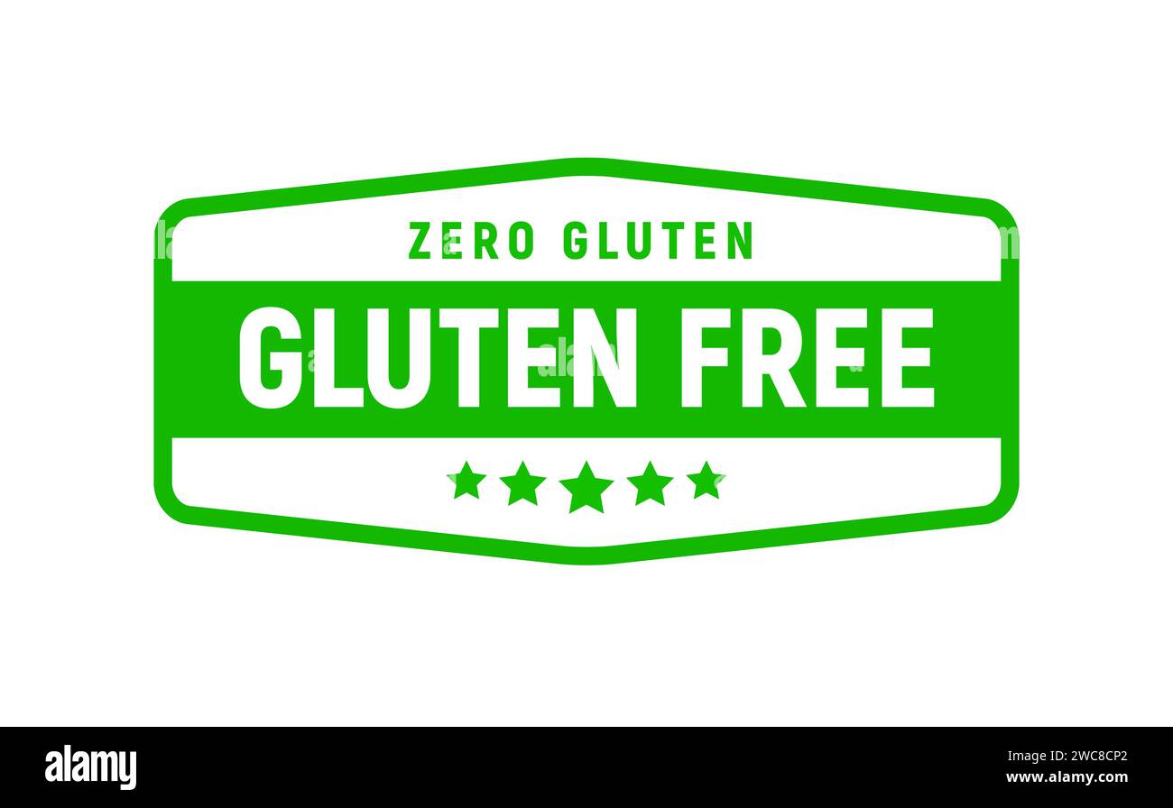 Gluten free logo icon. Vector gluten diet allergy symbol plant label ...