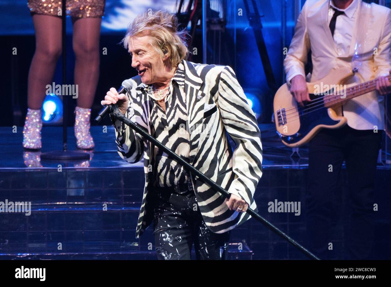 Editorial use only singer rod stewart performing during navida hi-res ...