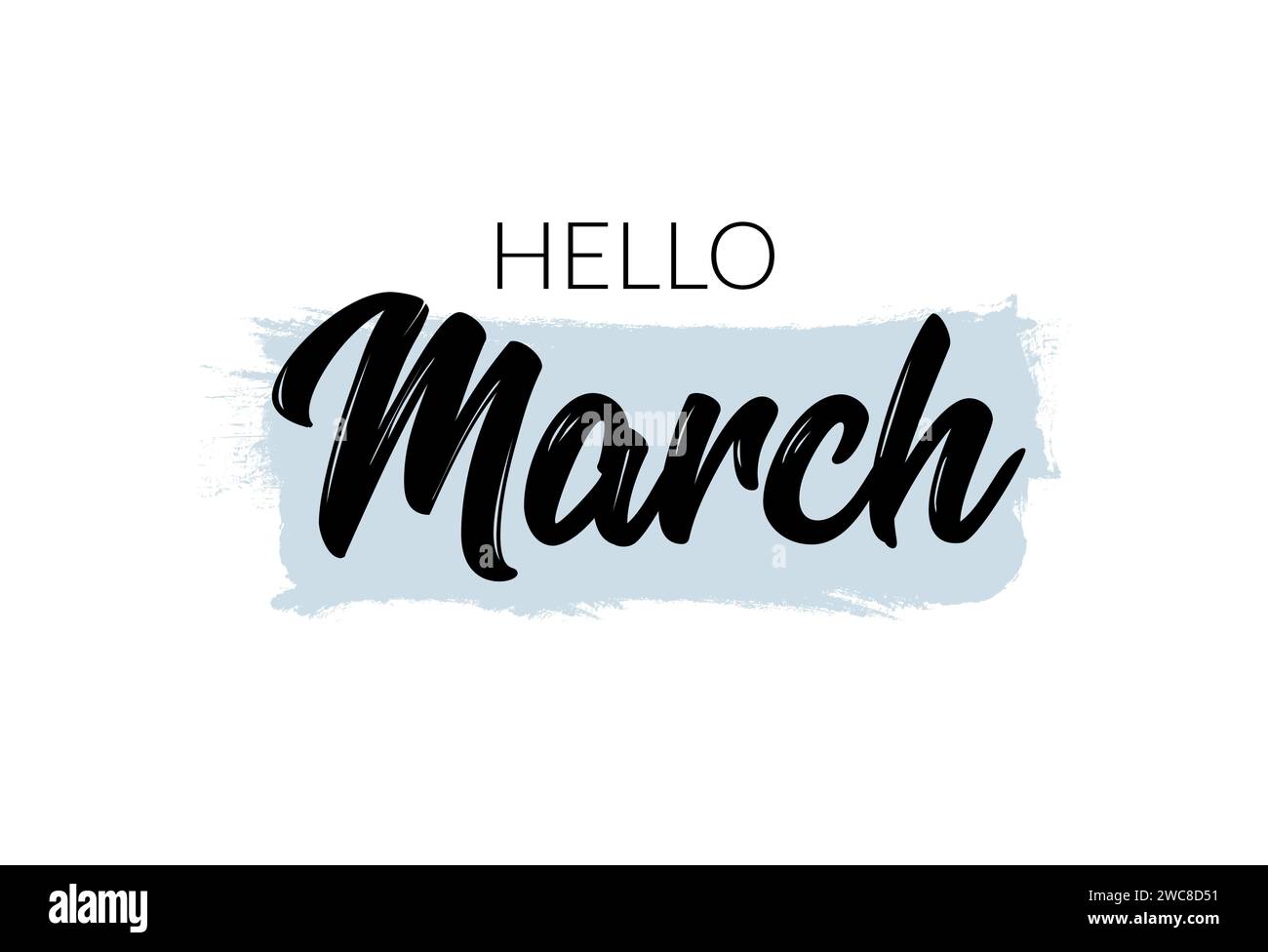 Hello march banner typography. March lettering background concept Stock ...