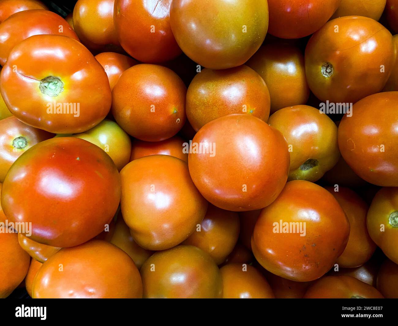Top view of tomatoes texture background with copy space Stock Photo - Alamy