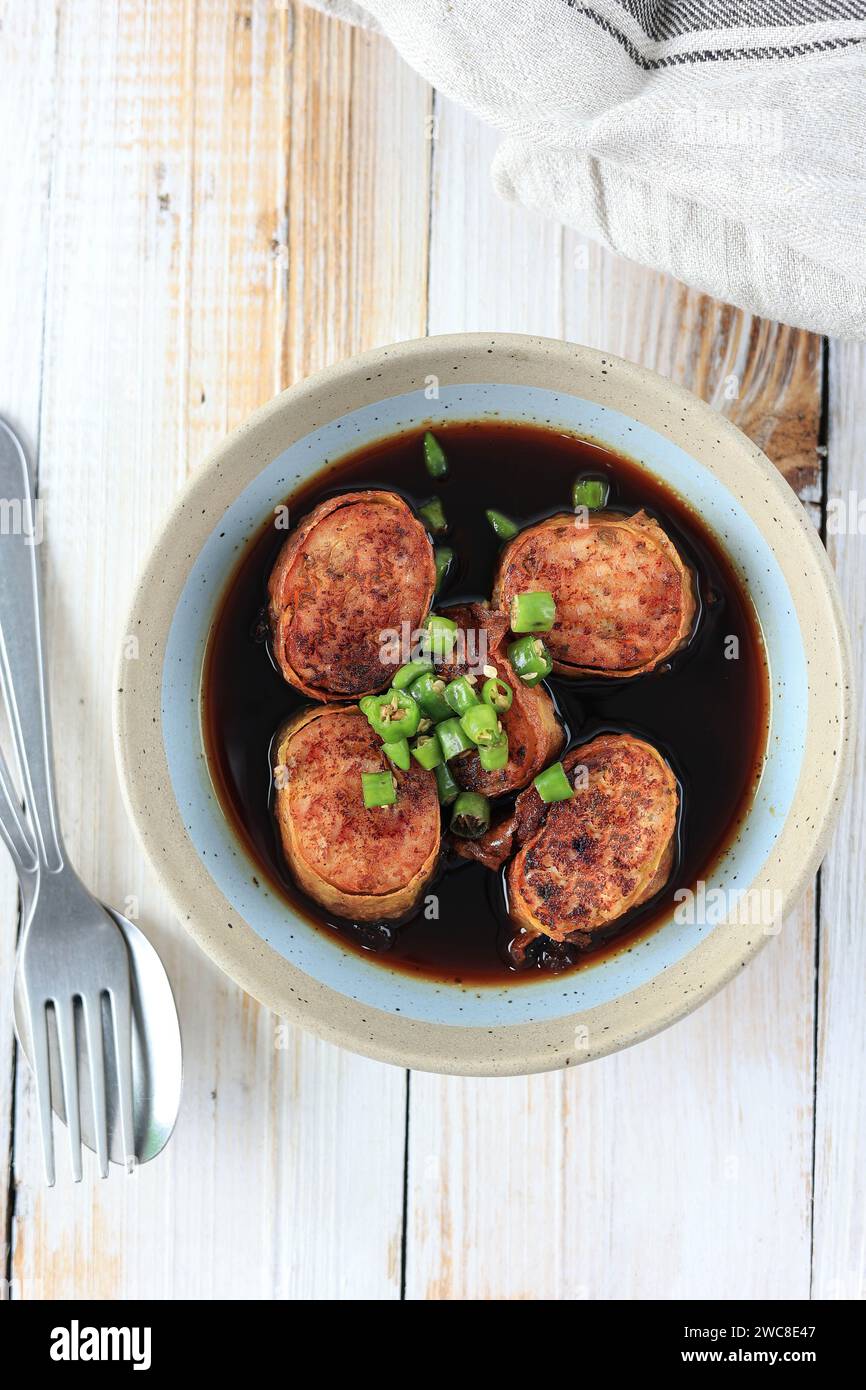 Gohyong Ayam or Ngo Hyong, Chinese Food Made from Rolled Minced Chicken ...