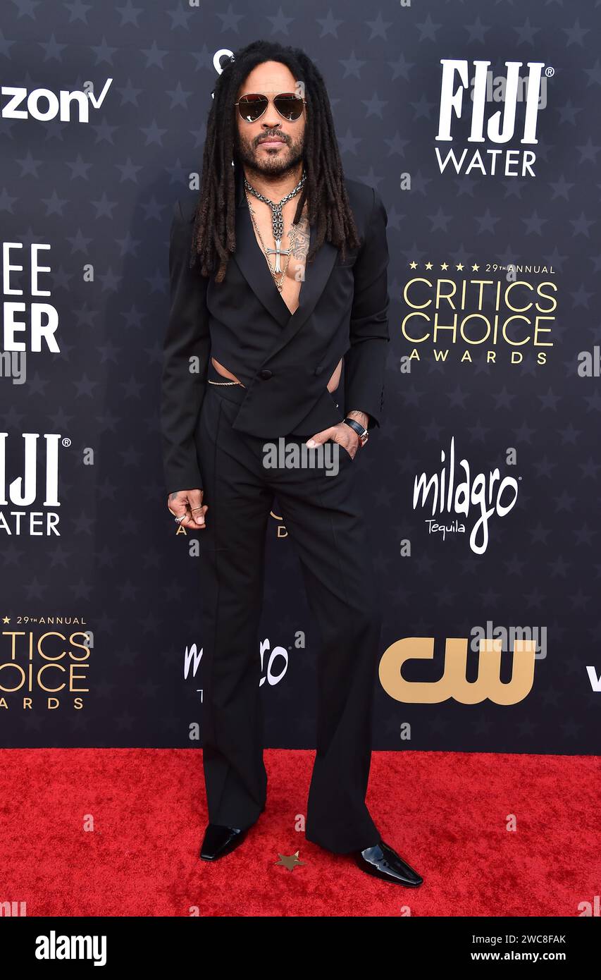 Santa Monica, USA. 14th Jan, 2024. Lenny Kravitz arriving at the 29th ...