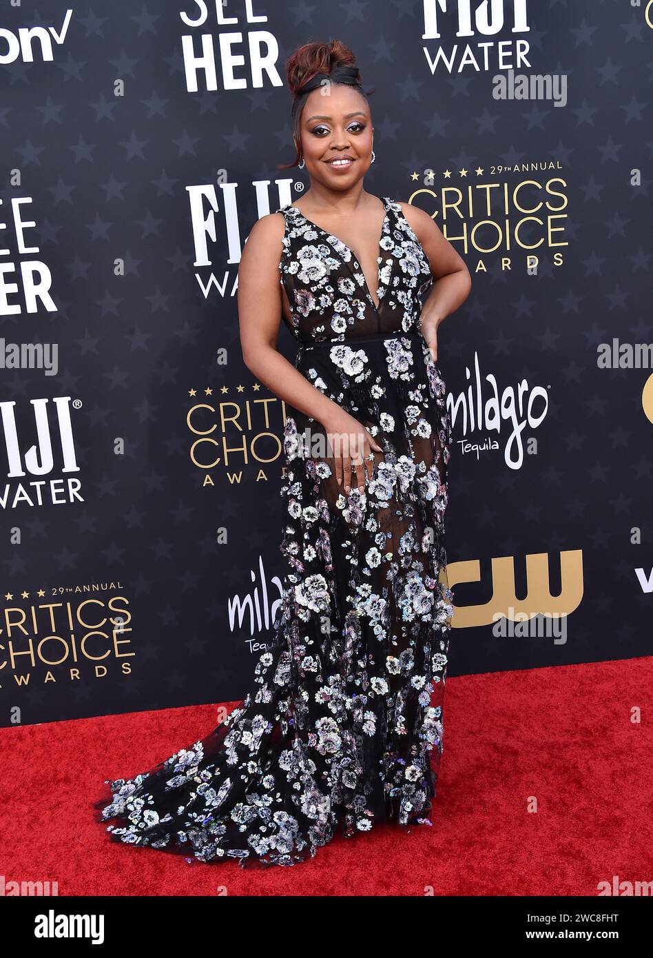 Santa Monica, USA. 14th Jan, 2024. Quinta Brunson arriving at the 29th ...