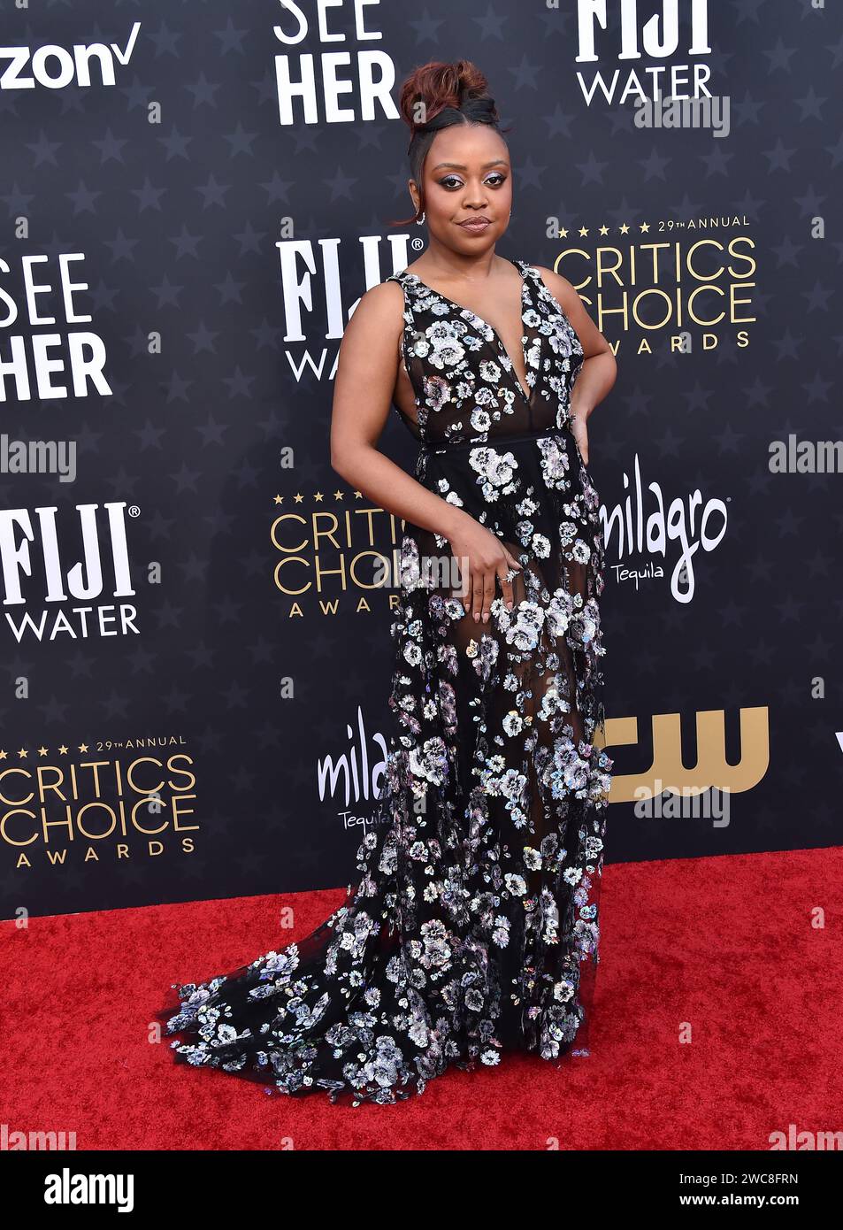 Santa Monica, USA. 14th Jan, 2024. Quinta Brunson arriving at the 29th ...