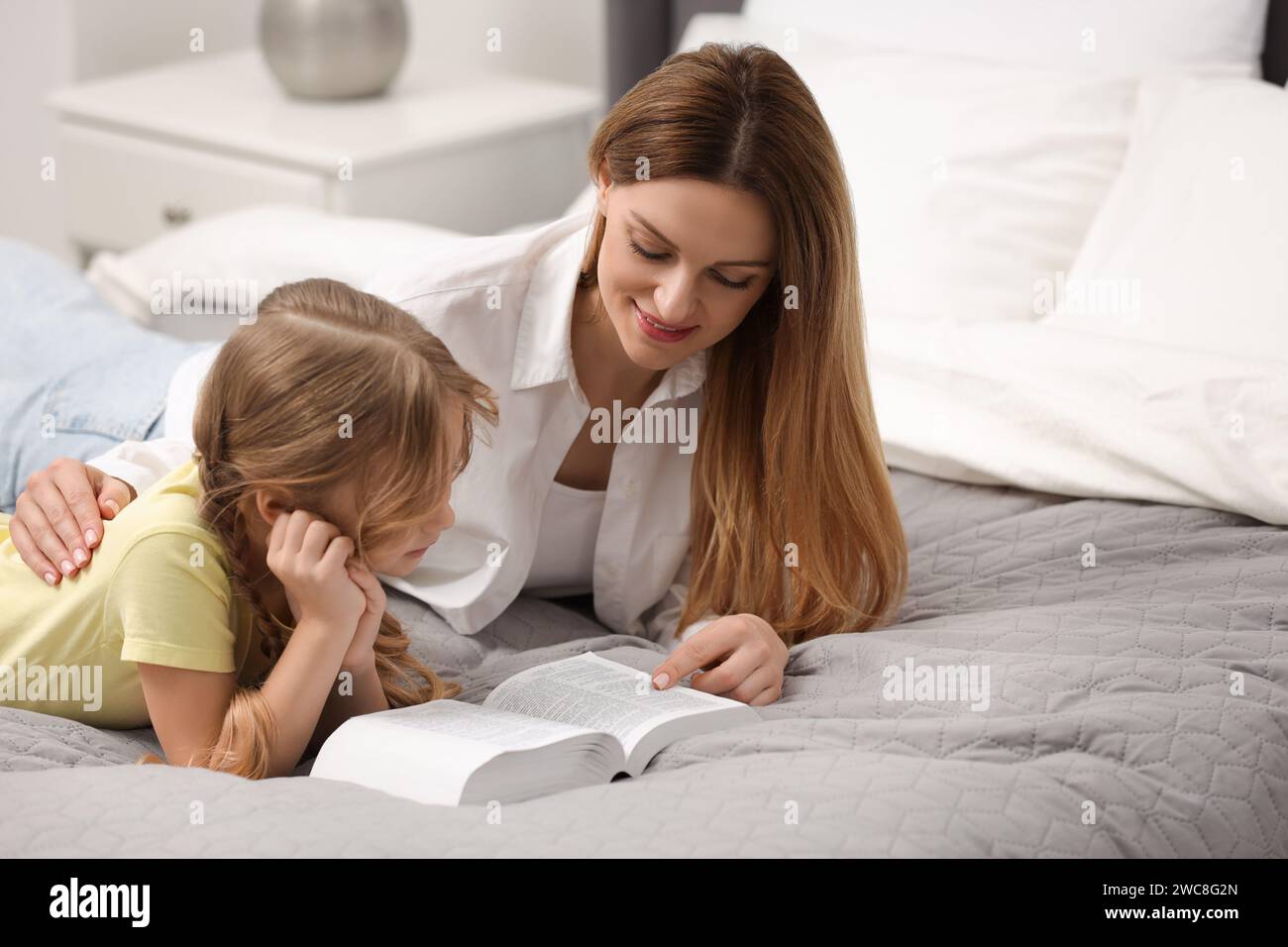 Child blessing bed hi-res stock photography and images - Alamy