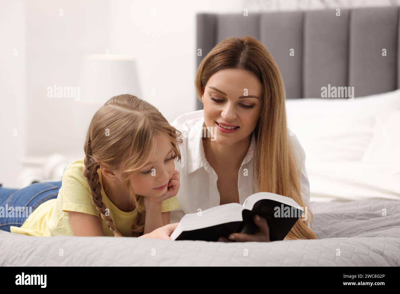 Child blessing bed hi-res stock photography and images - Alamy