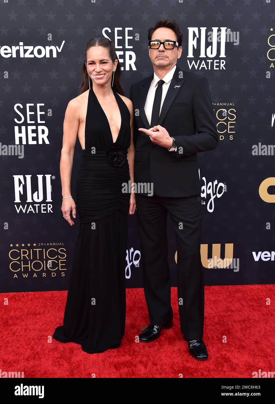 Santa Monica, USA. 14th Jan, 2024. Robert Downey Jr. and Susan Downey ...