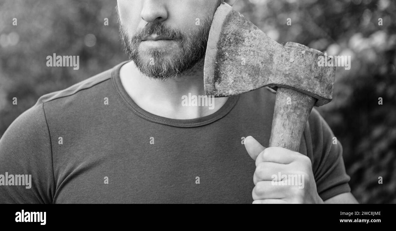 Guy hatchet Black and White Stock Photos & Images - Alamy