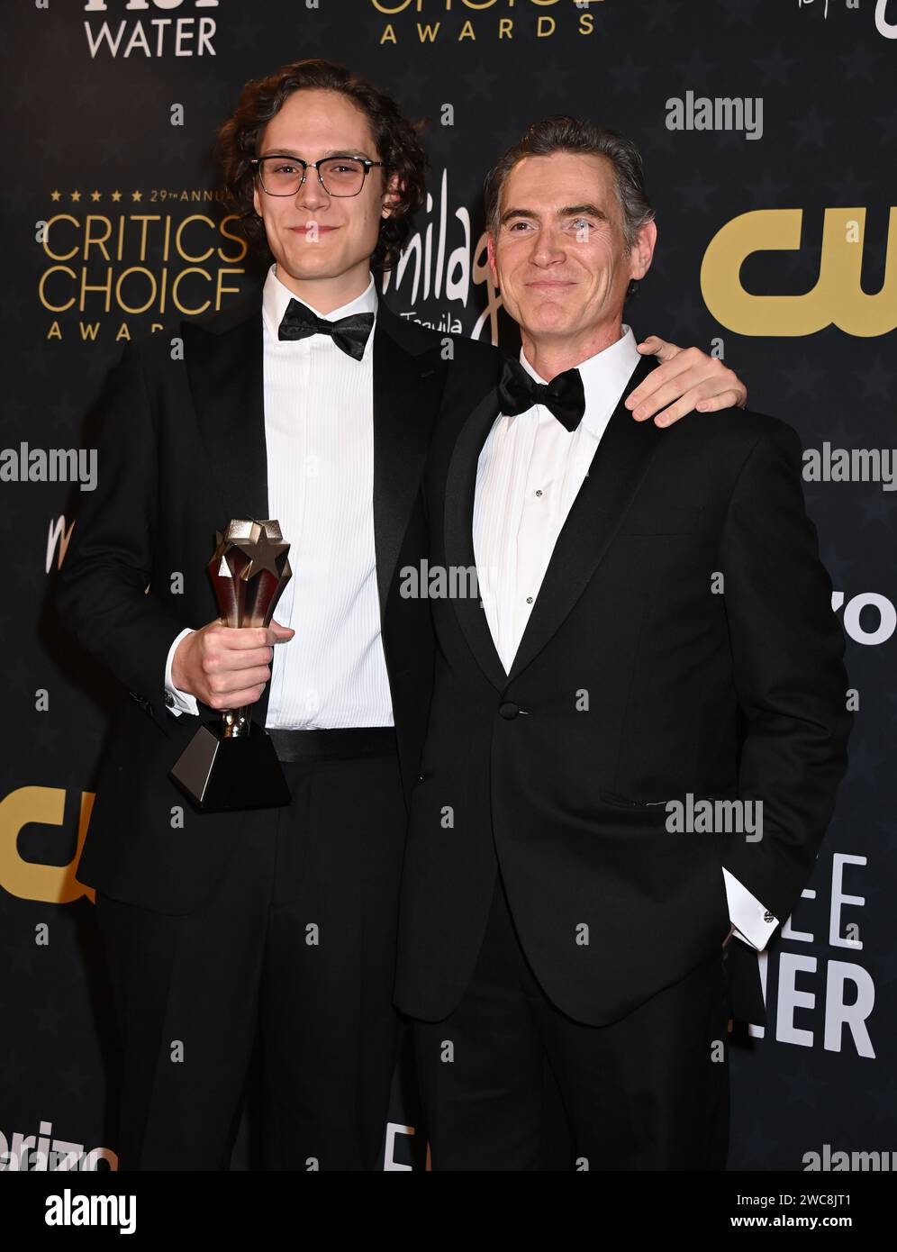 Santa Monica, USA. 14th Jan, 2024. Billy Crudup and Will Parker in the pressroom at the 29th ...