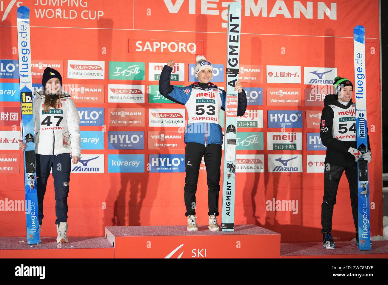 Sapporo, Hokkaido, Japan. 13th Jan, 2024. (L-R) Jenny Rautionaho (FIN ...