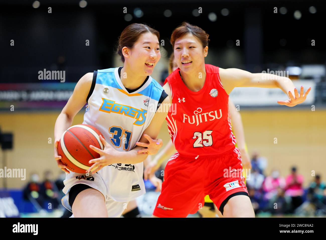Takasaki Arena, Gunma, Japan. 14th Jan, 2024. (L-R) Maho Endo (U25), Akina Uchio (O26), JANUARY ...