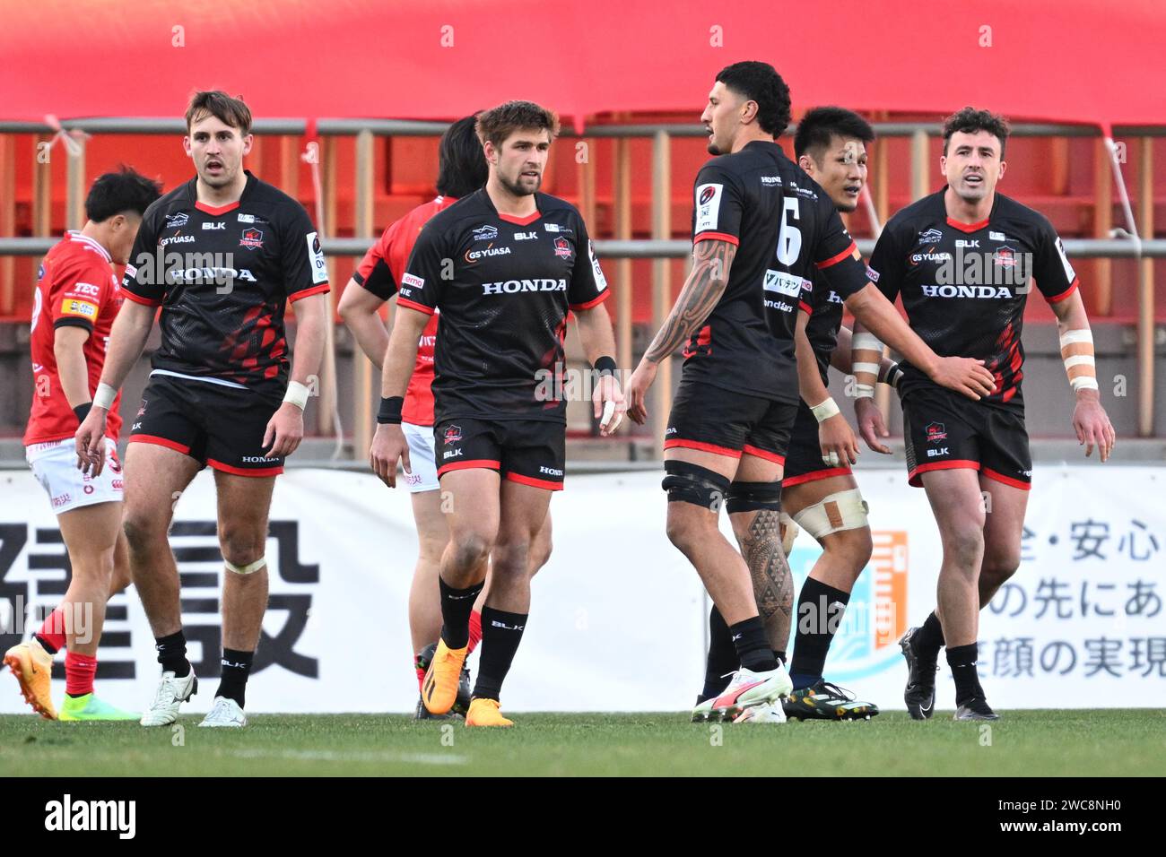 Tokyo, Japan. Credit: MATSUO. 14th Jan, 2024. MIE Honda HEAT team group ...