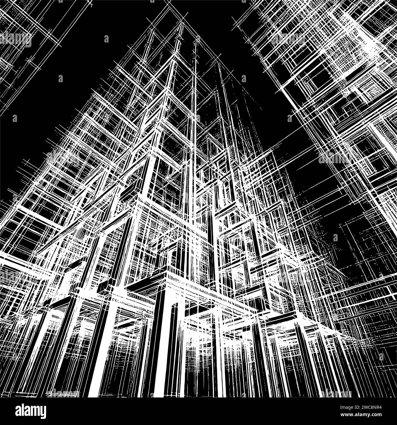 Abstract Construction Structure Vector. A Vector Illustration Of ...