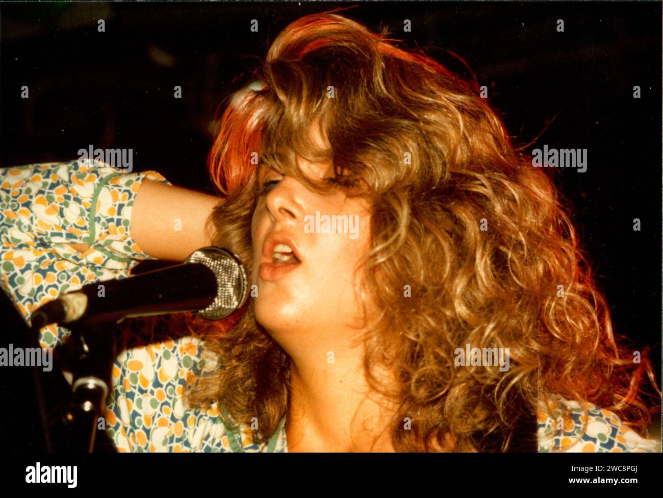 Maria McKee of Lone Justice singing at the Paradise Club in Boston ...
