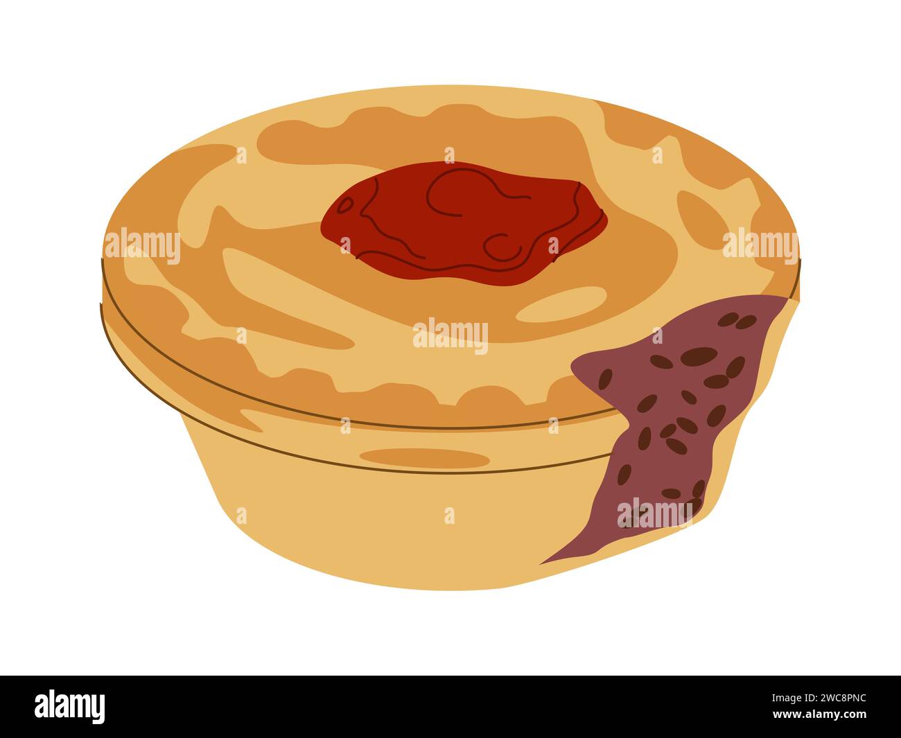 Chicken pie pastry topping Stock Vector Images - Alamy