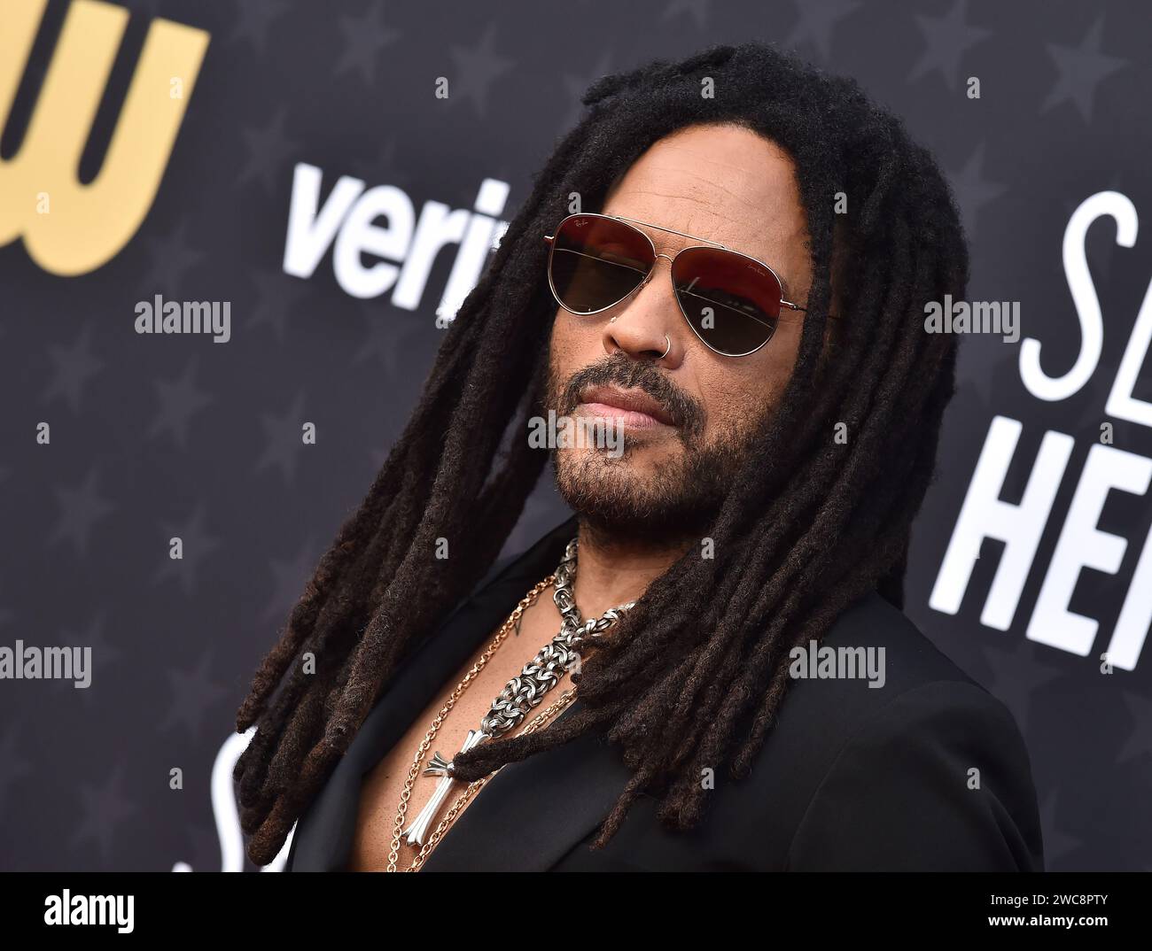 Santa Monica, USA. 14th Jan, 2024. Lenny Kravitz arriving at the 29th ...