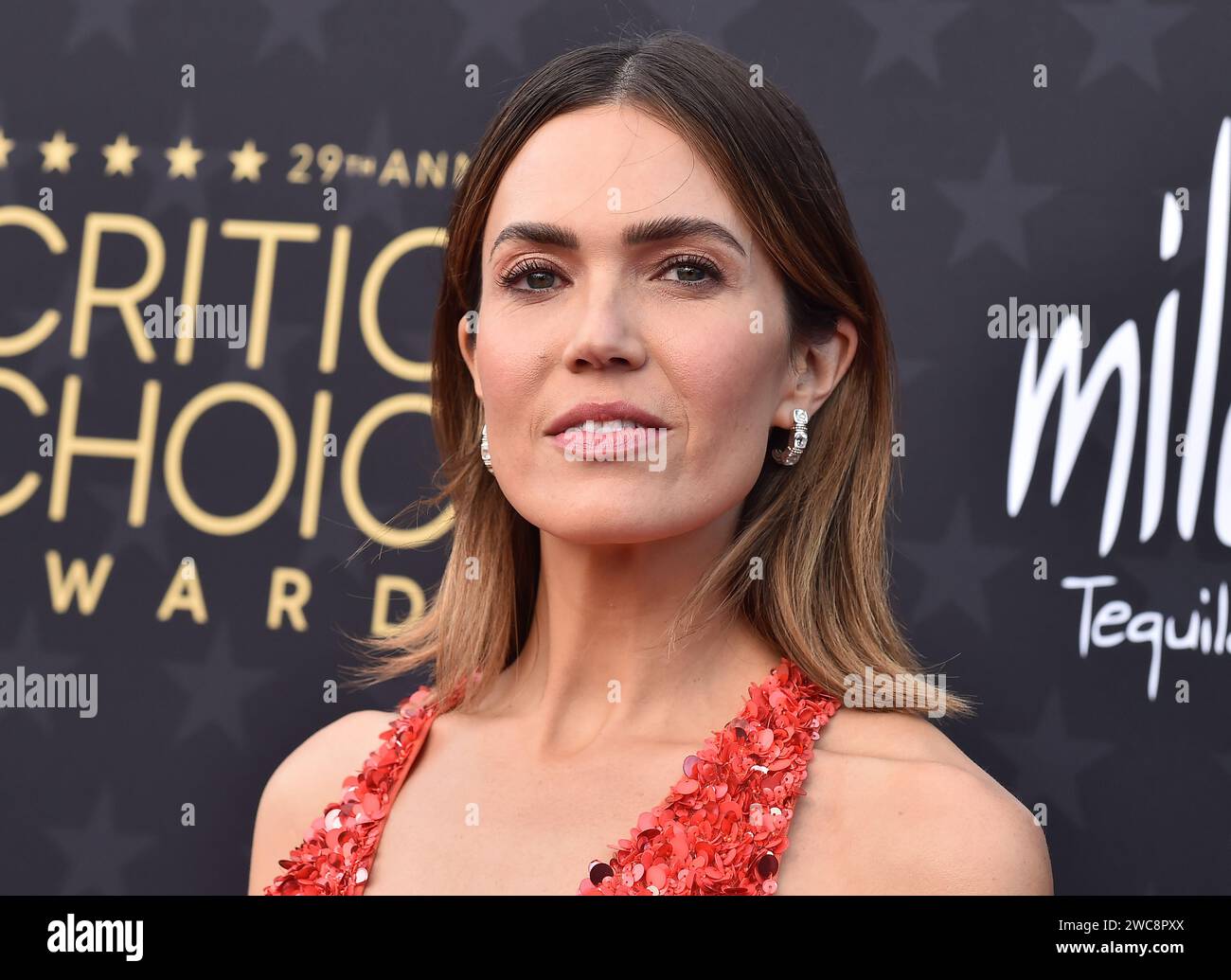 Mandy Moore arriving at the 29th annual Critics Choice Awards held at ...