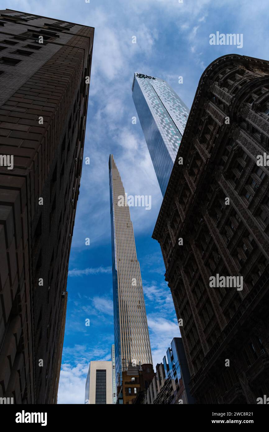 Skyscraper with architectural shape. Modern city building. Skyscraper ...