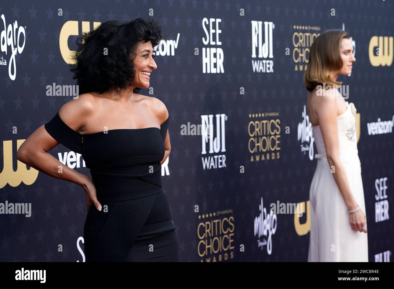 Tracee Ellis Ross, left, and Allison Williams arrive at the 29th ...