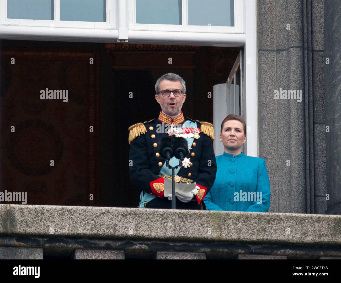 Copenhagen, Denmark. 14th Jan, 2024. Denmark's newly proclaimed King ...