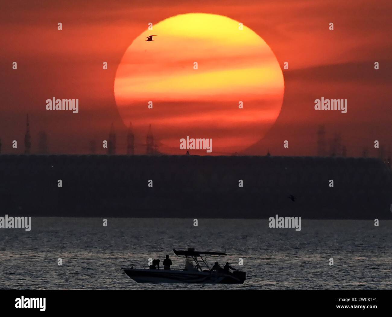 Kuwait City. 14th Jan, 2024. This photo taken on Jan. 14, 2024 shows ...