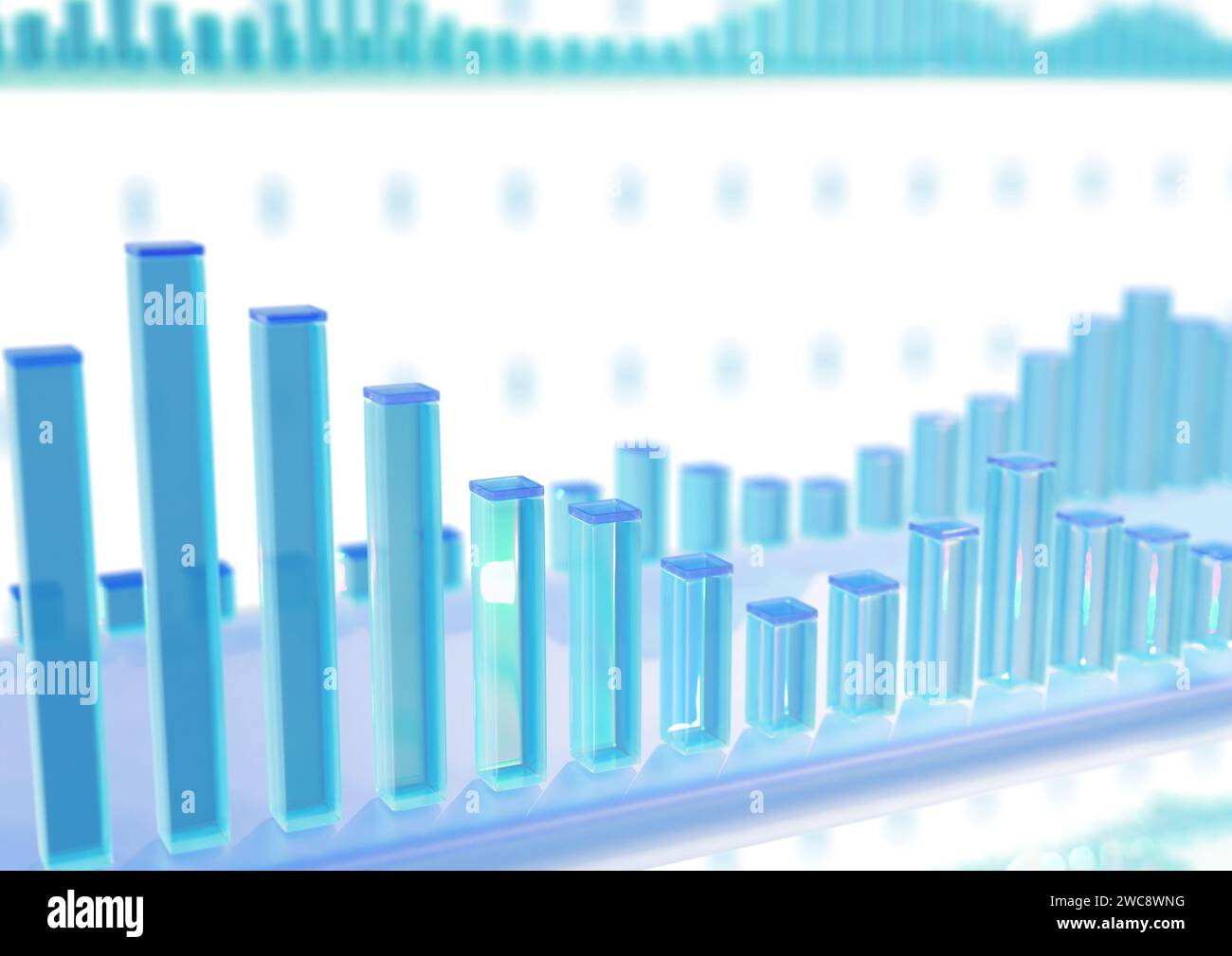 A continuous bar graph Stock Photo - Alamy