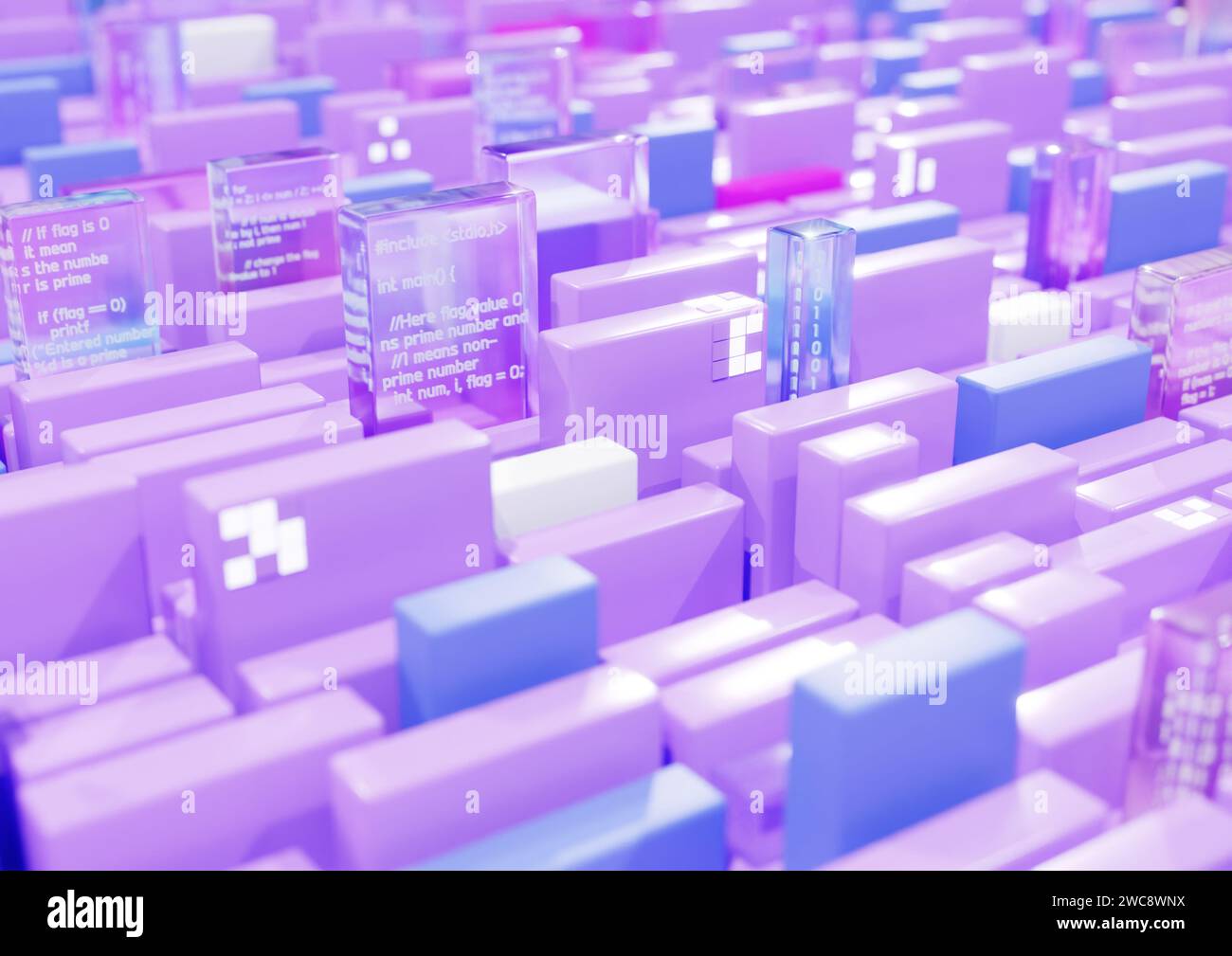 Network space with full square objects and transparent square code and ...