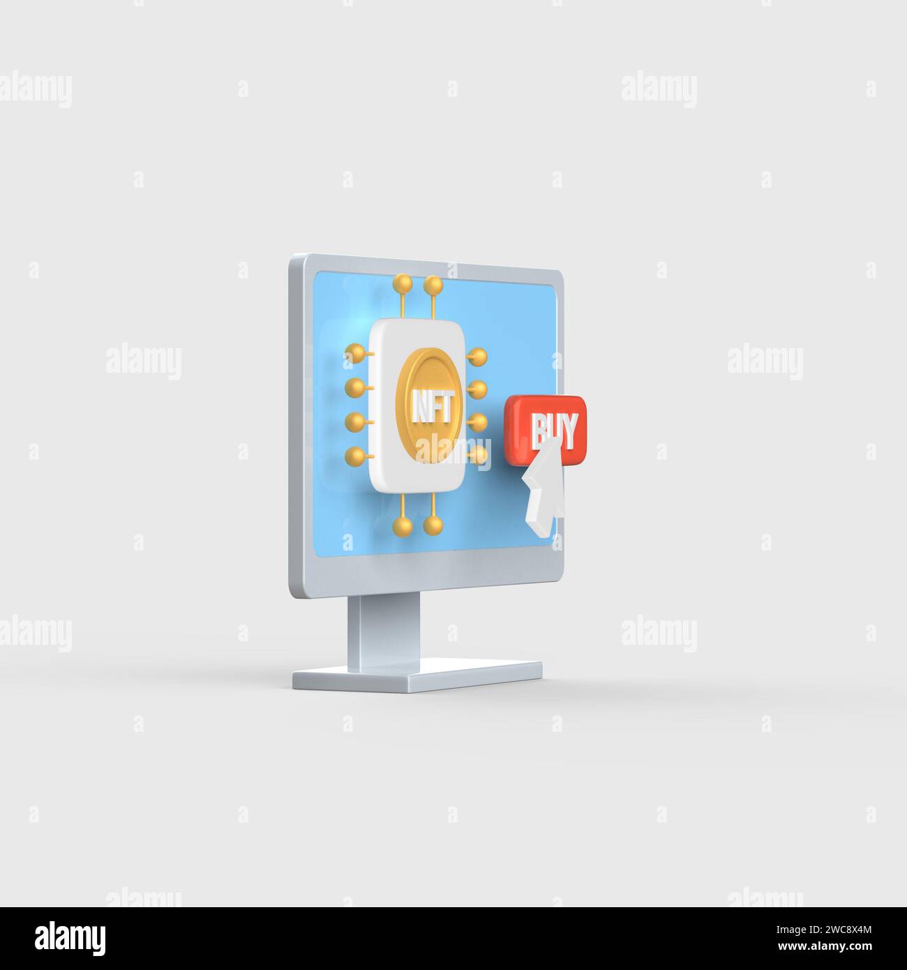 Monitor screen 3d object icon to purchase NFTs Stock Photo - Alamy Monitor screen 3d object icon to purchase NFTs Stock Photo - Alamy