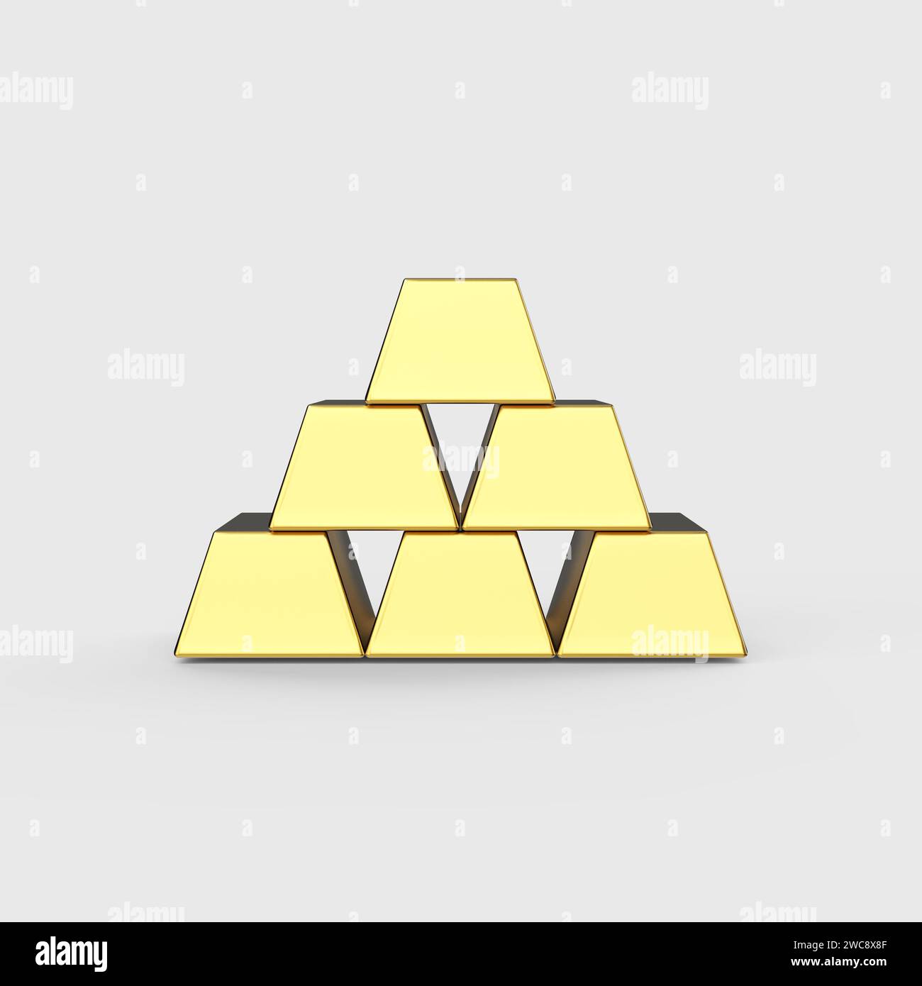 Stacked Gold Bar 3d Objects Stock Photo - Alamy