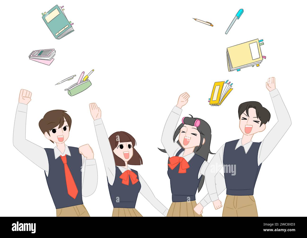 Cartoon student character hi-res stock photography and images - Alamy