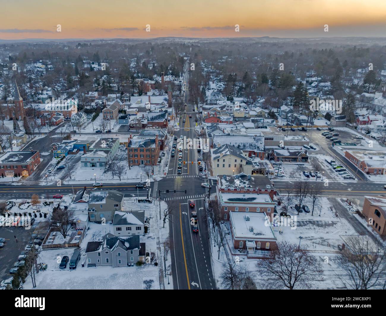 Aerial intersection walking hi-res stock photography and images - Alamy