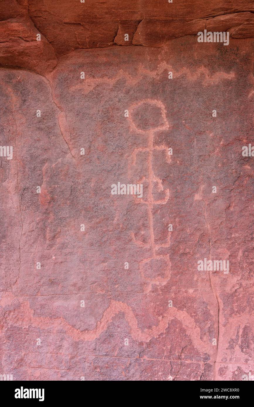 Ancient petroglyphs in Zion National Park, Utah Stock Photo - Alamy