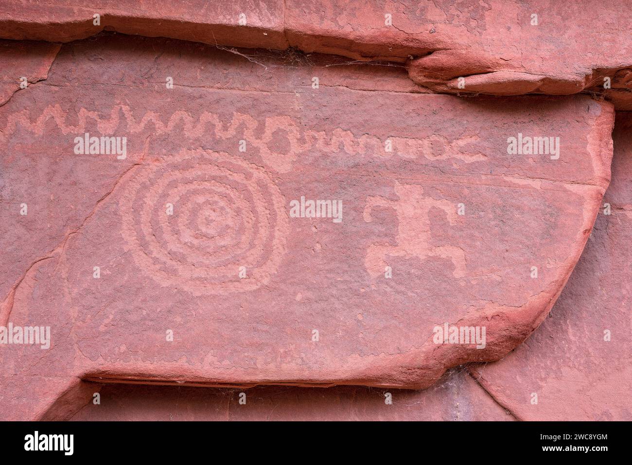 Ancient petroglyphs in Zion National Park, Utah Stock Photo - Alamy