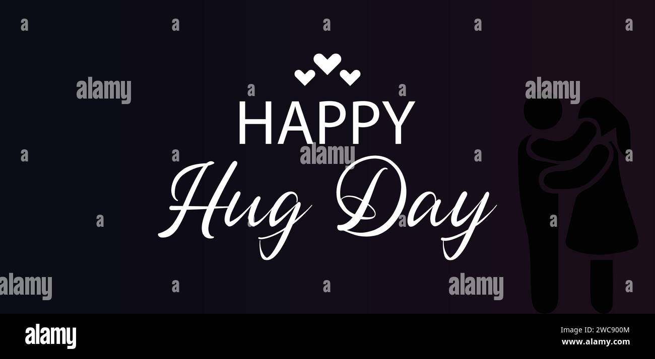 Happy Hug Day Stylish Text illustration Design Stock Vector Image & Art ...