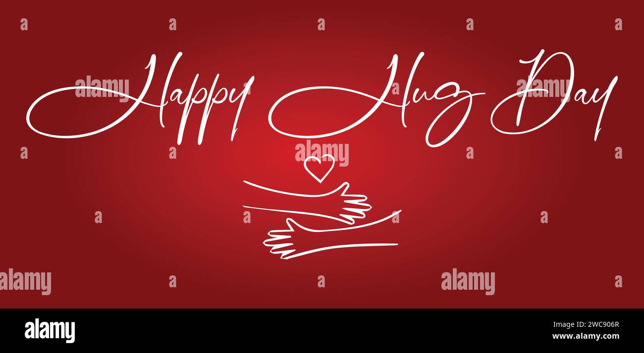 Happy Hug Day Stylish Text illustration Design Stock Vector Image & Art ...