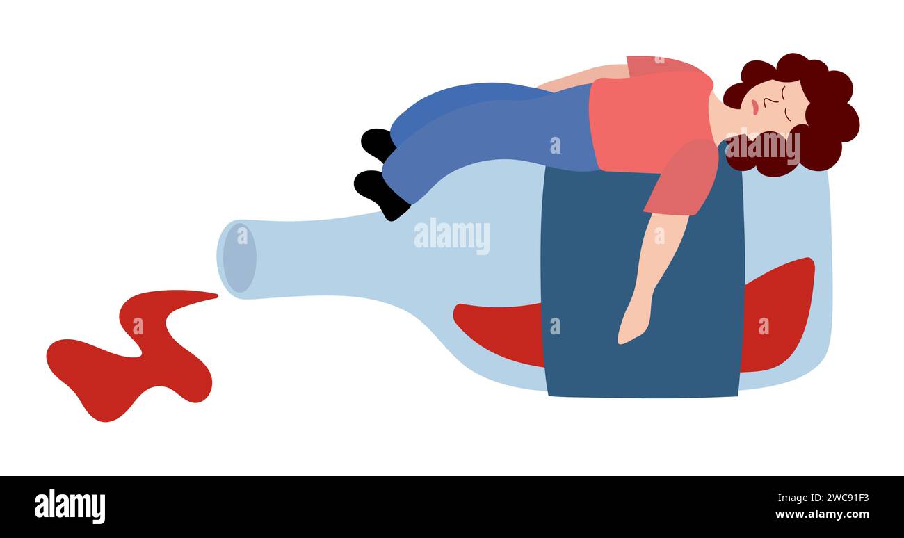 Alcoholism problem. Unhealthy lifestyle. Alcohol abuse and addiction ...
