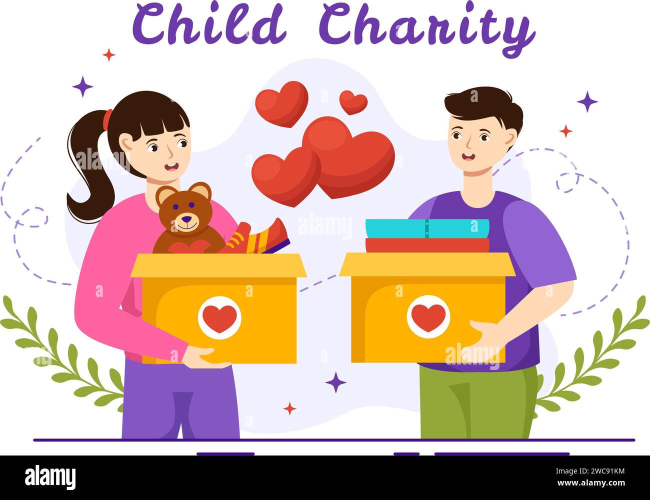 Boy food poor give Stock Vector Images - Alamy