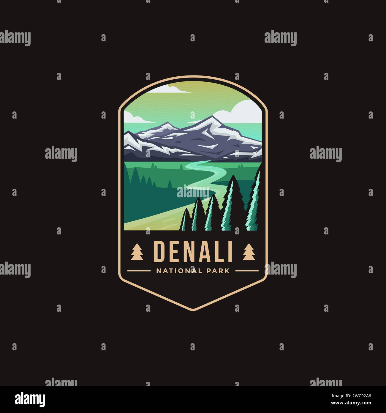 Alaska denali mountains Stock Vector Images - Alamy