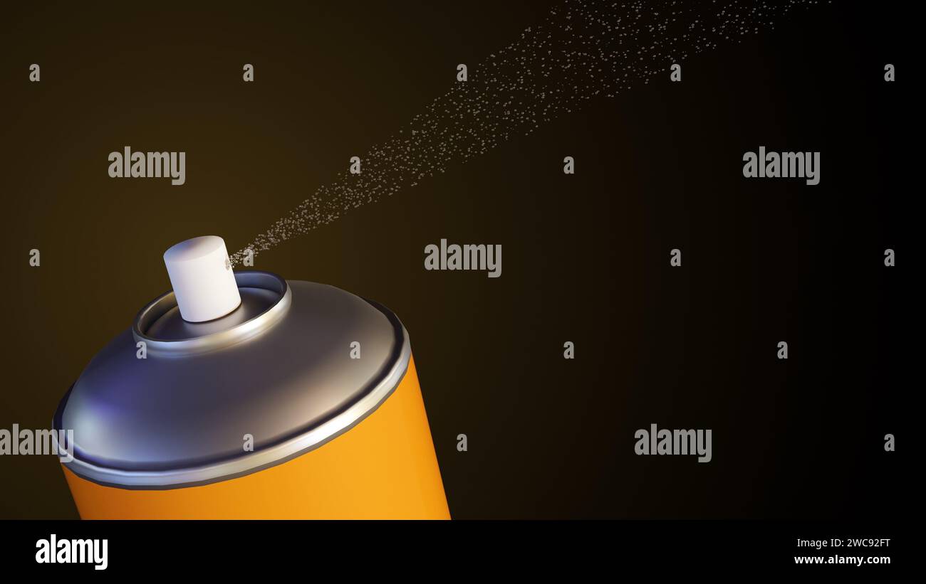 3d rendering of isolated yellow insect repellent spray bottle Stock ...