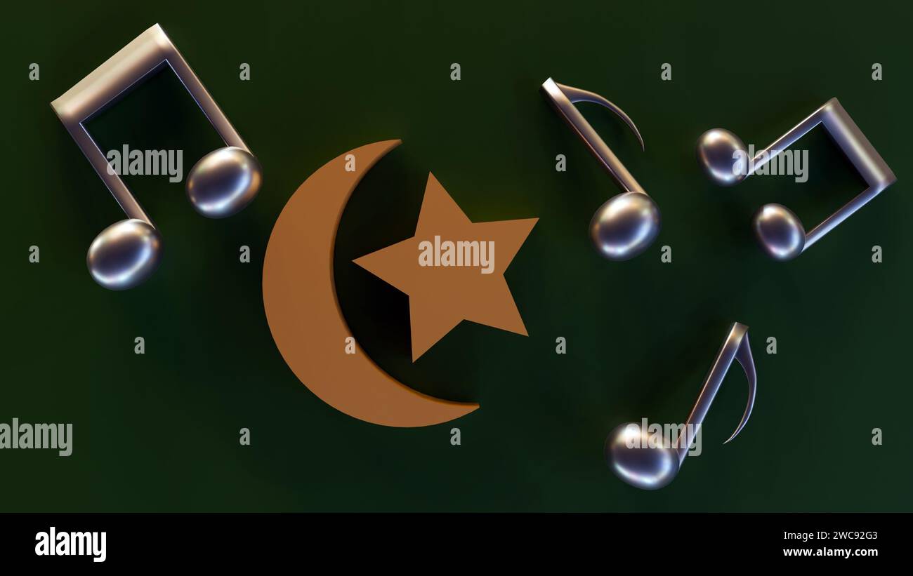 3d islamic star crescent moon hi-res stock photography and images - Alamy