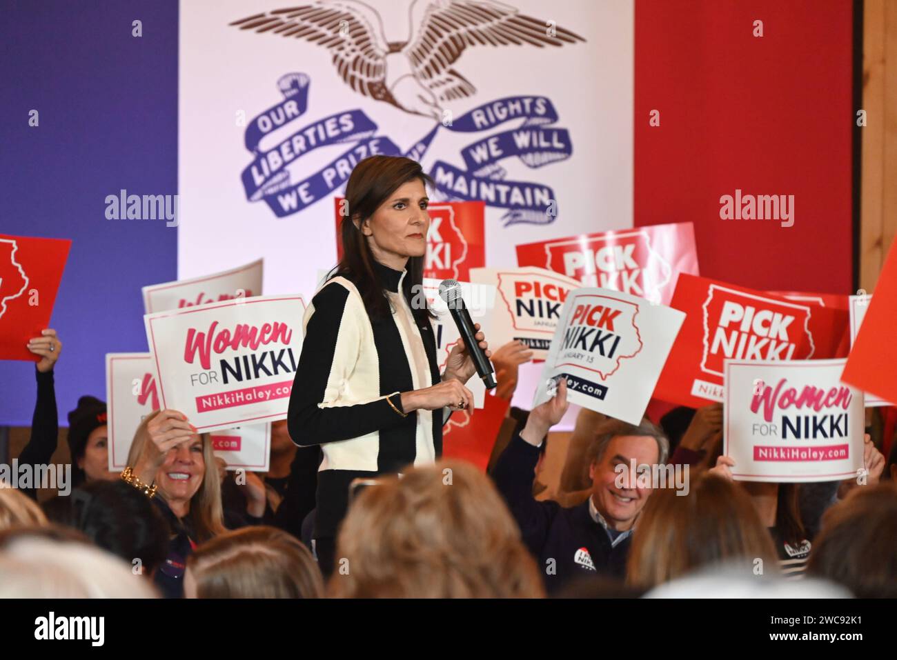 Adel, Iowa, USA. 14th Jan, 2024. (NEW) Nikki Haley, 2024 US ...