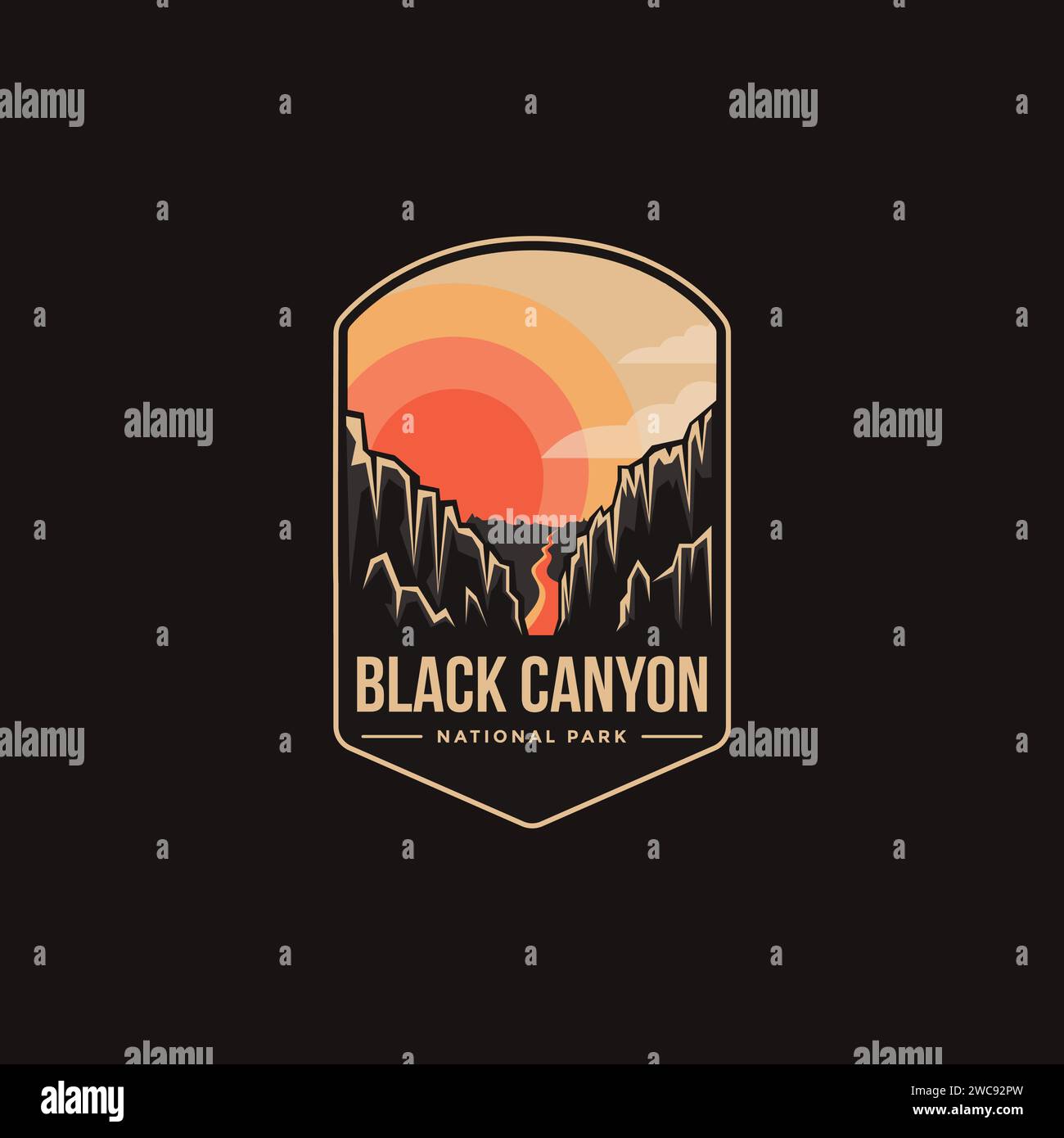 Gunnison sunset Stock Vector Images - Alamy