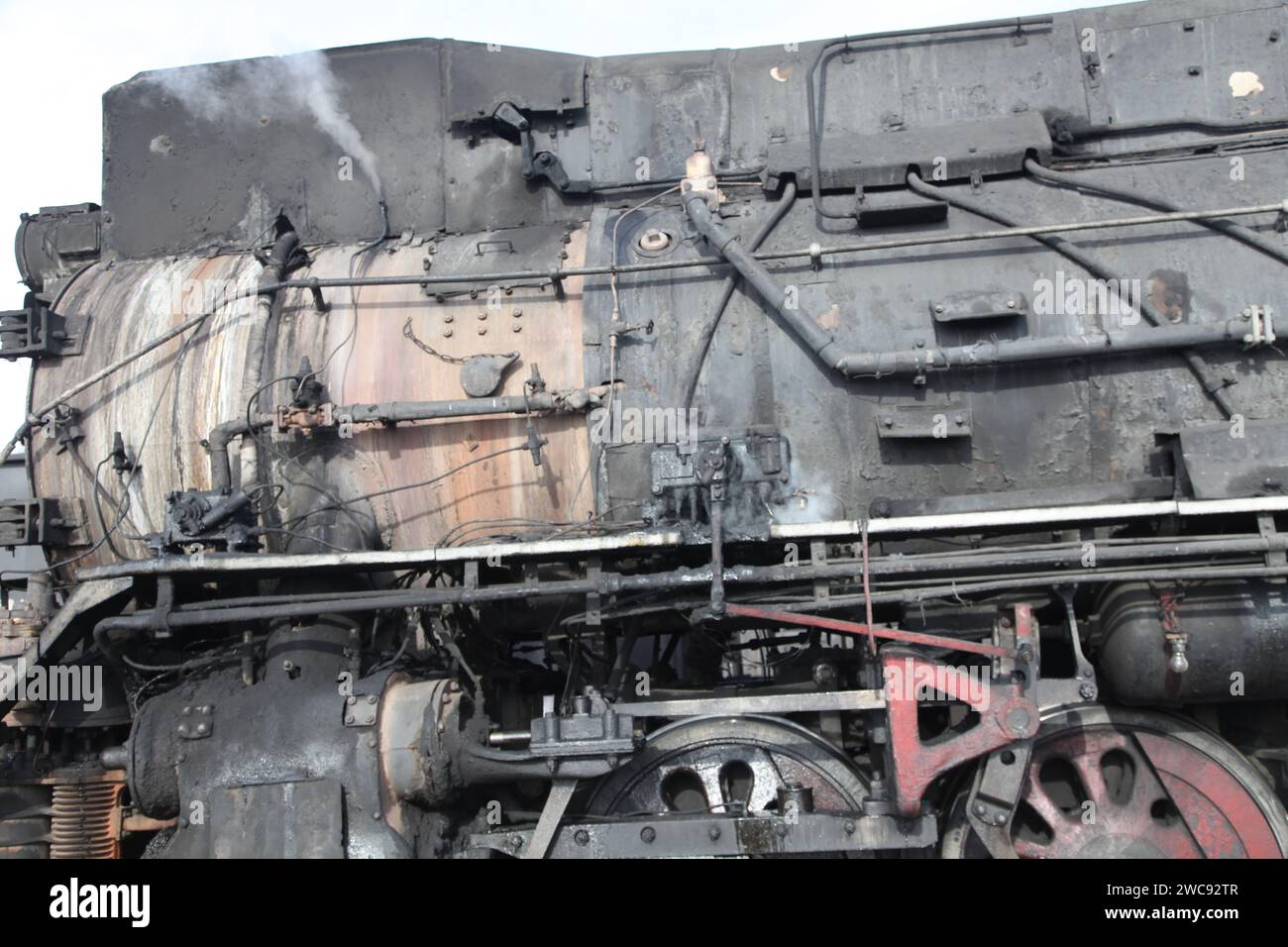 HAMI, CHINA - JANUARY 14, 2024 - The last steam locomotive in the ...