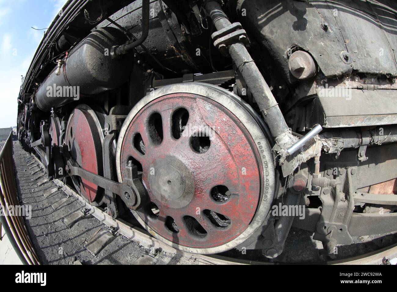 HAMI, CHINA - JANUARY 14, 2024 - The last steam locomotive in the ...