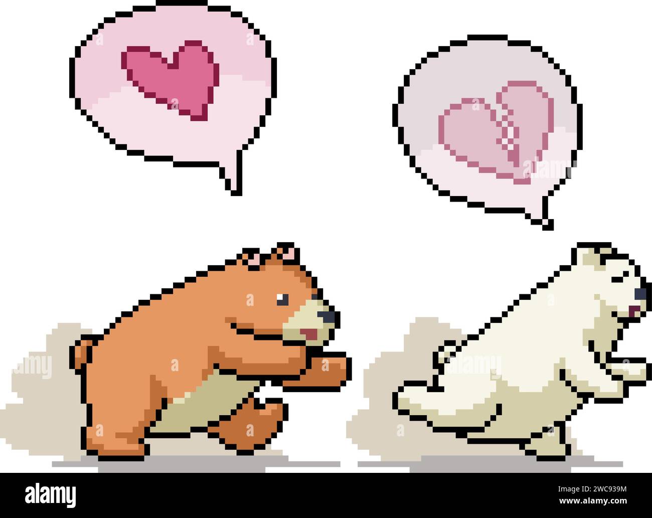 Bear pixel art hi-res stock photography and images - Alamy