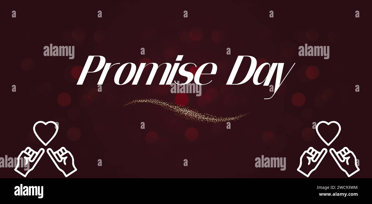 Happy Promise Day Stylish Text illustration Design Stock Vector Image ...