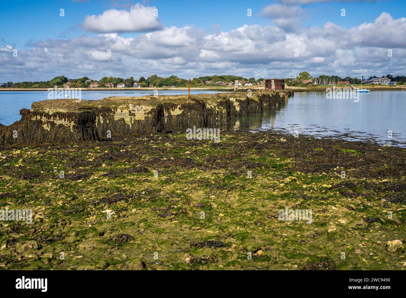 View from Hayling Island to Langstone, Hampshire, England, UK - over ...