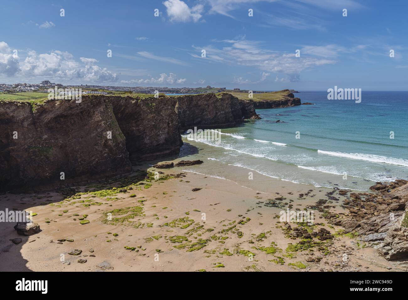 Whipsiderry Beach near Newquay, Cornwall, England, UK Stock Photo - Alamy